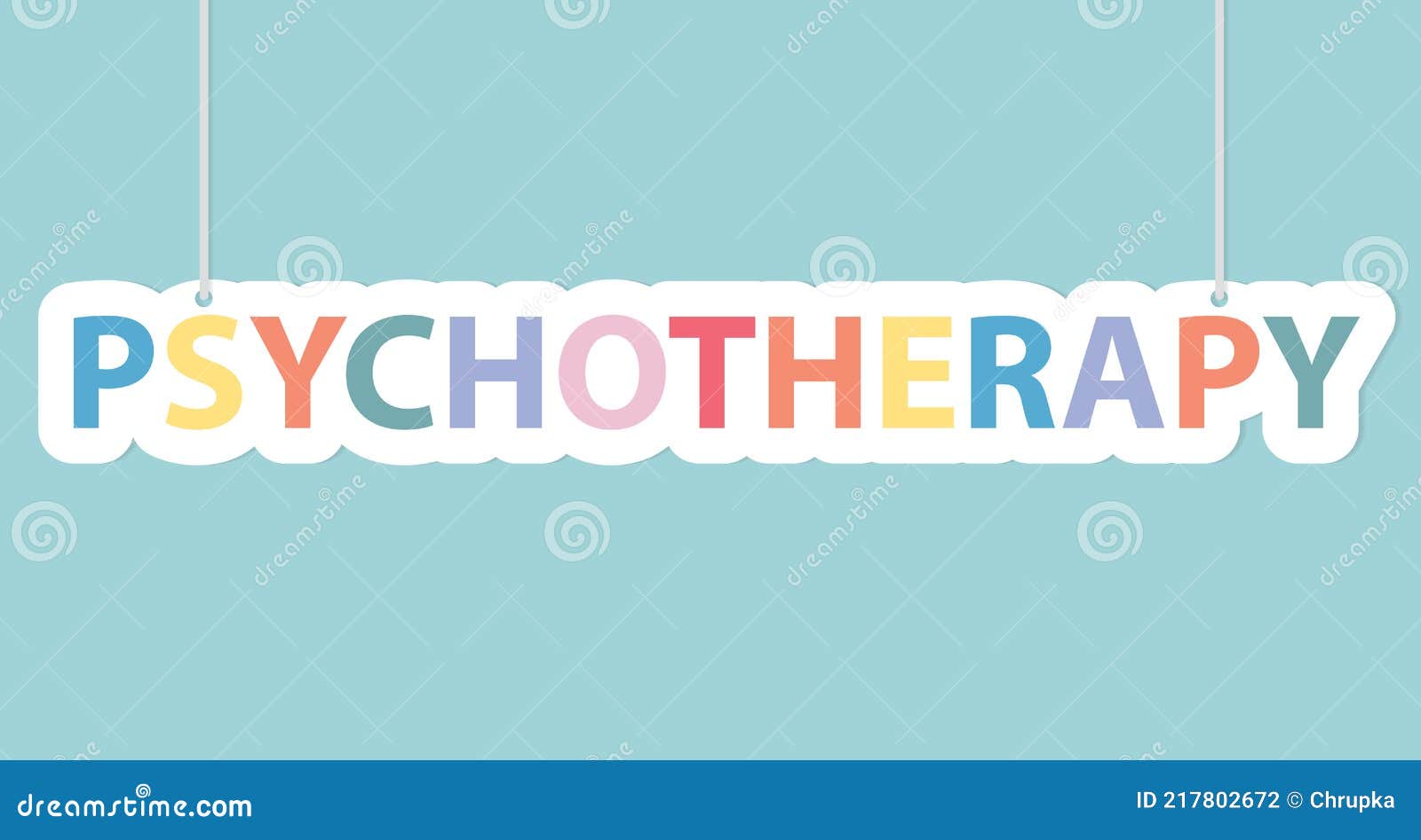Colorful Psychotherapy Word Stock Vector - Illustration of depression ...