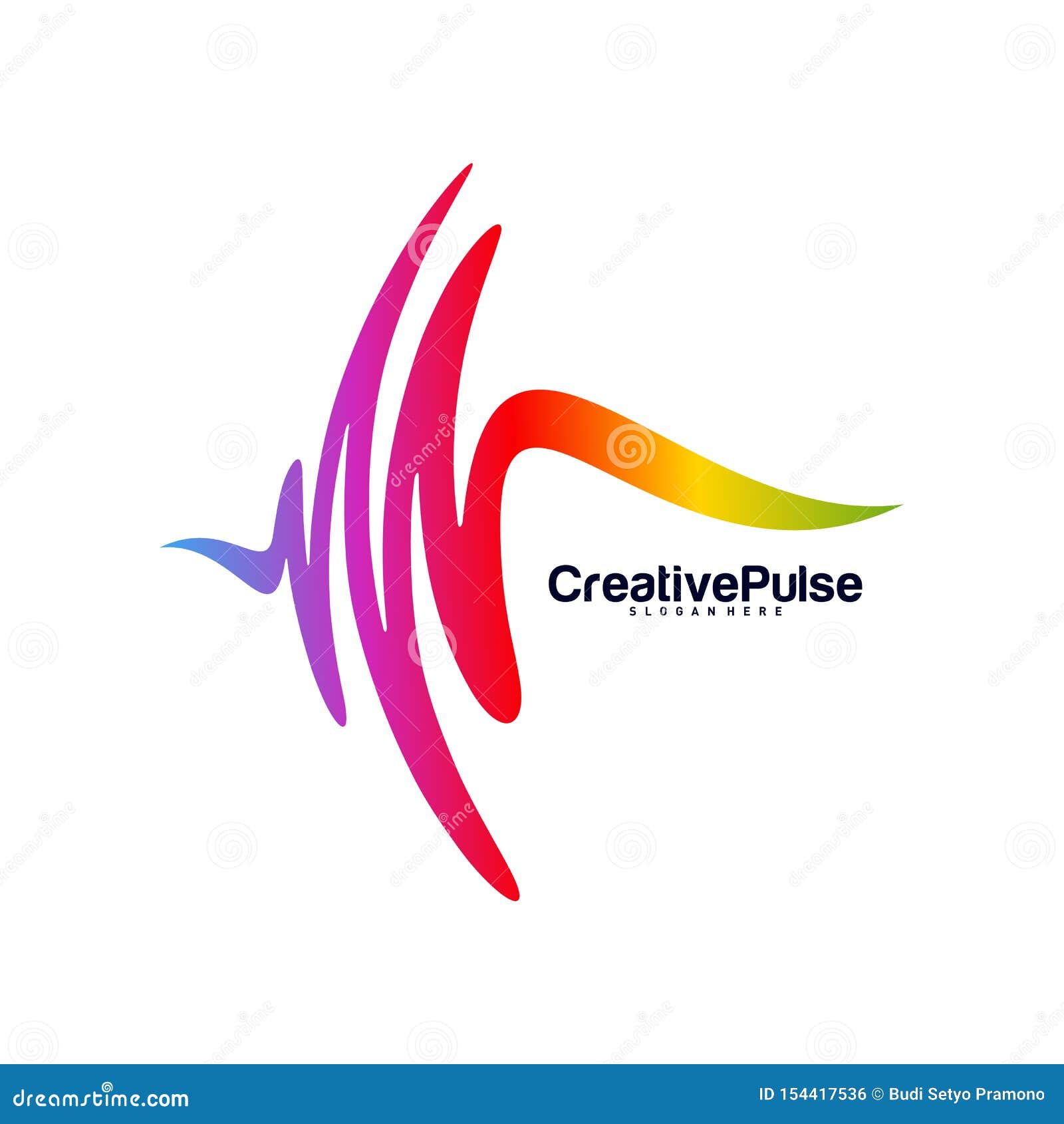 Colorful Pulse Logo Concepts Vector. Pulse People Logo Design Template ...