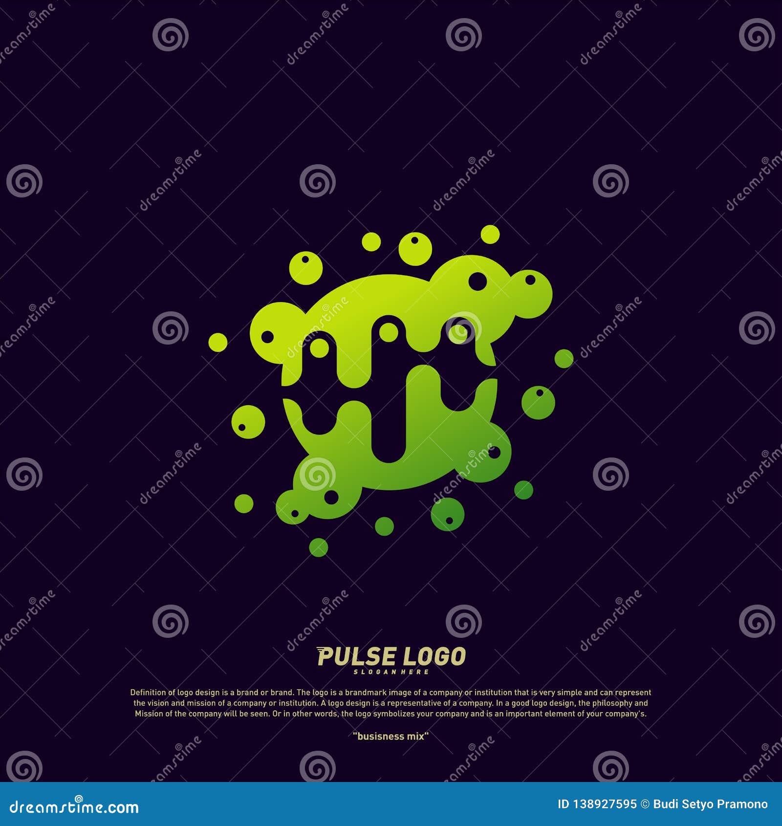 Colorful Pulse Logo Design Concept Vector. People Beat Logo Template ...