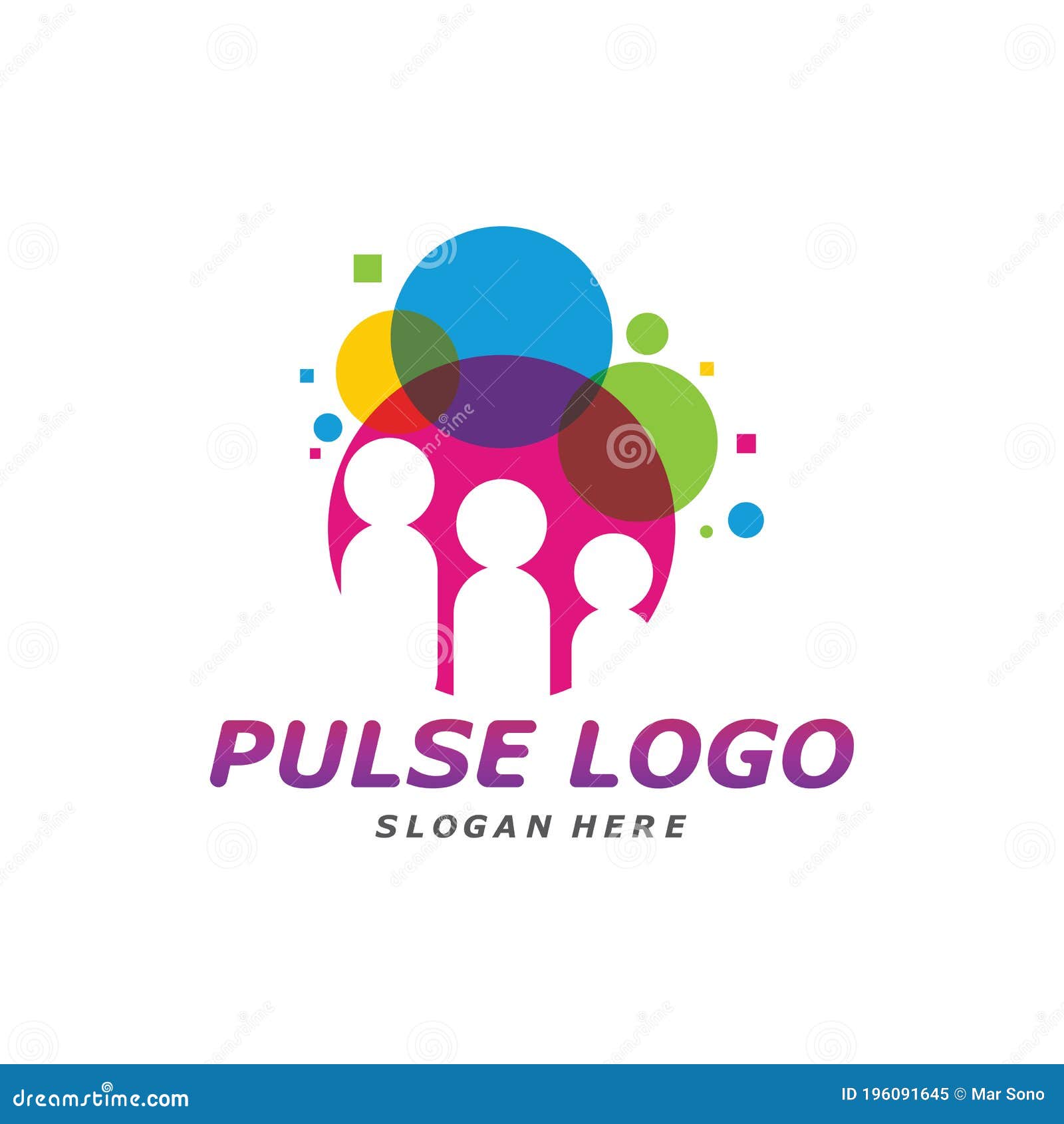 Colorful Pulse Logo Design Concept Vector. People Beat Logo Template ...