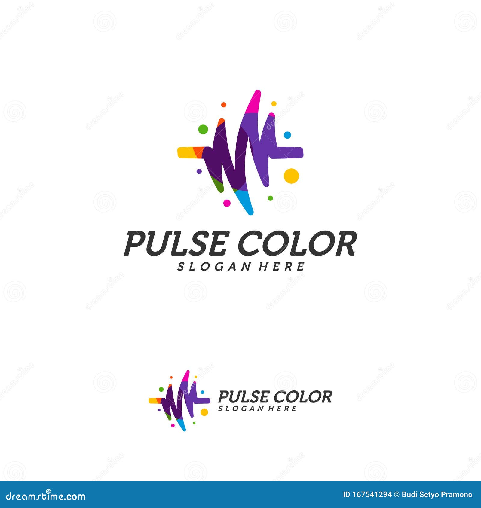 Colorful Pulse Logo Minimalist Vector, Colorful Pulse Icon Template ...