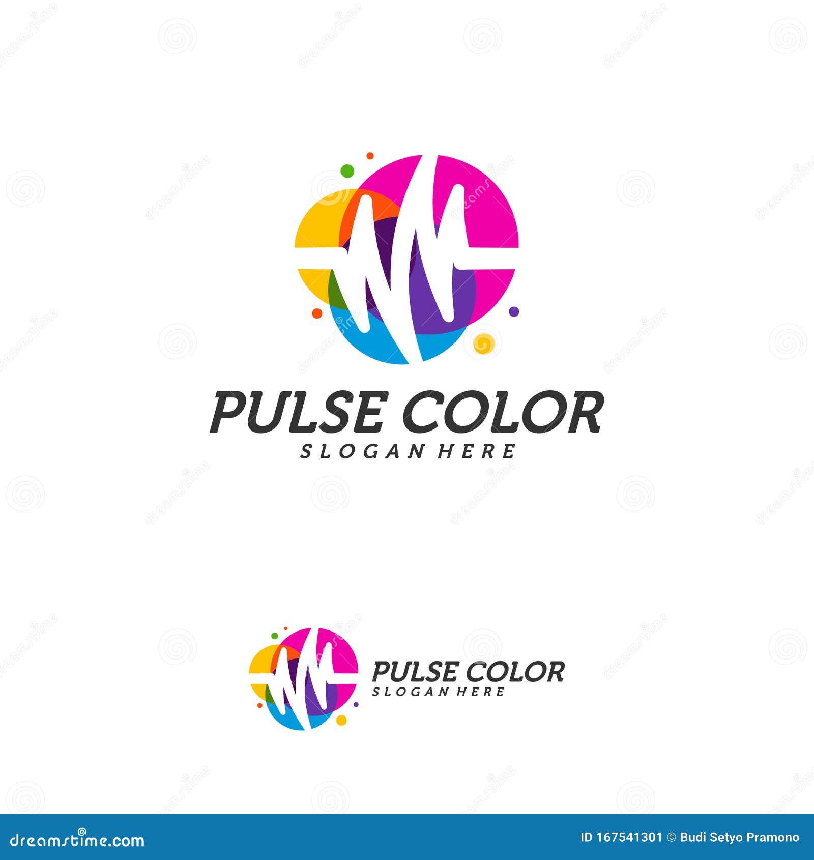 Colorful Pulse Logo Minimalist Vector, Colorful Pulse Icon Template ...