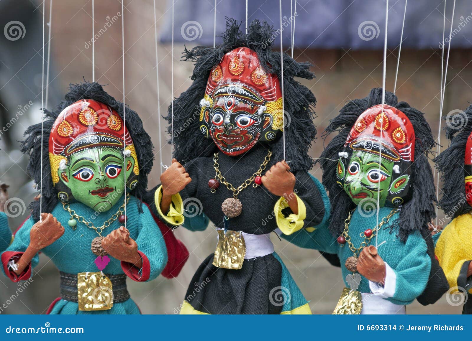 Colorful Puppets stock photo. Image of market, string - 6693314