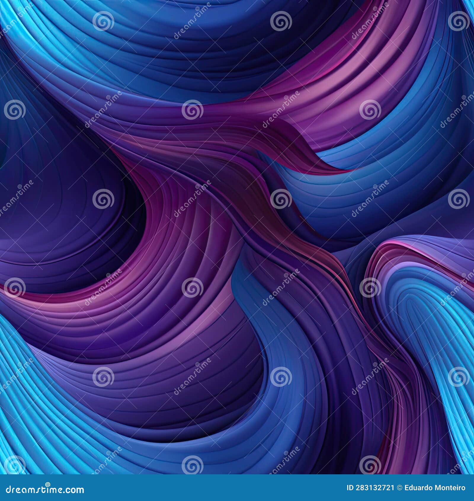 Colorful Purple and Blue Abstract Wave Wallpaper with Distorted and ...