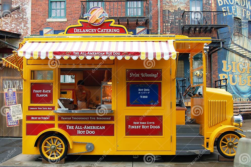 Colorful Push Cart editorial stock photo. Image of catering - 20797838