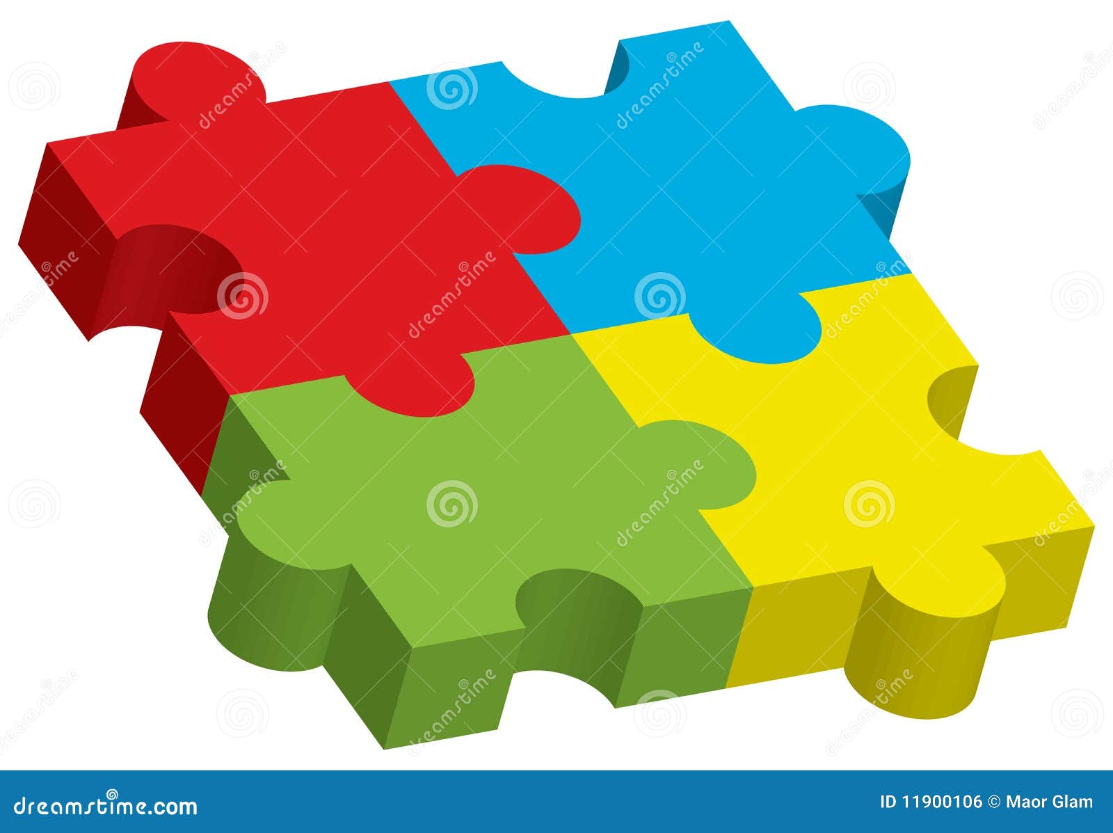 Colorful Puzzle Presentation Infographic Diagram Chart Vector Graphic ...