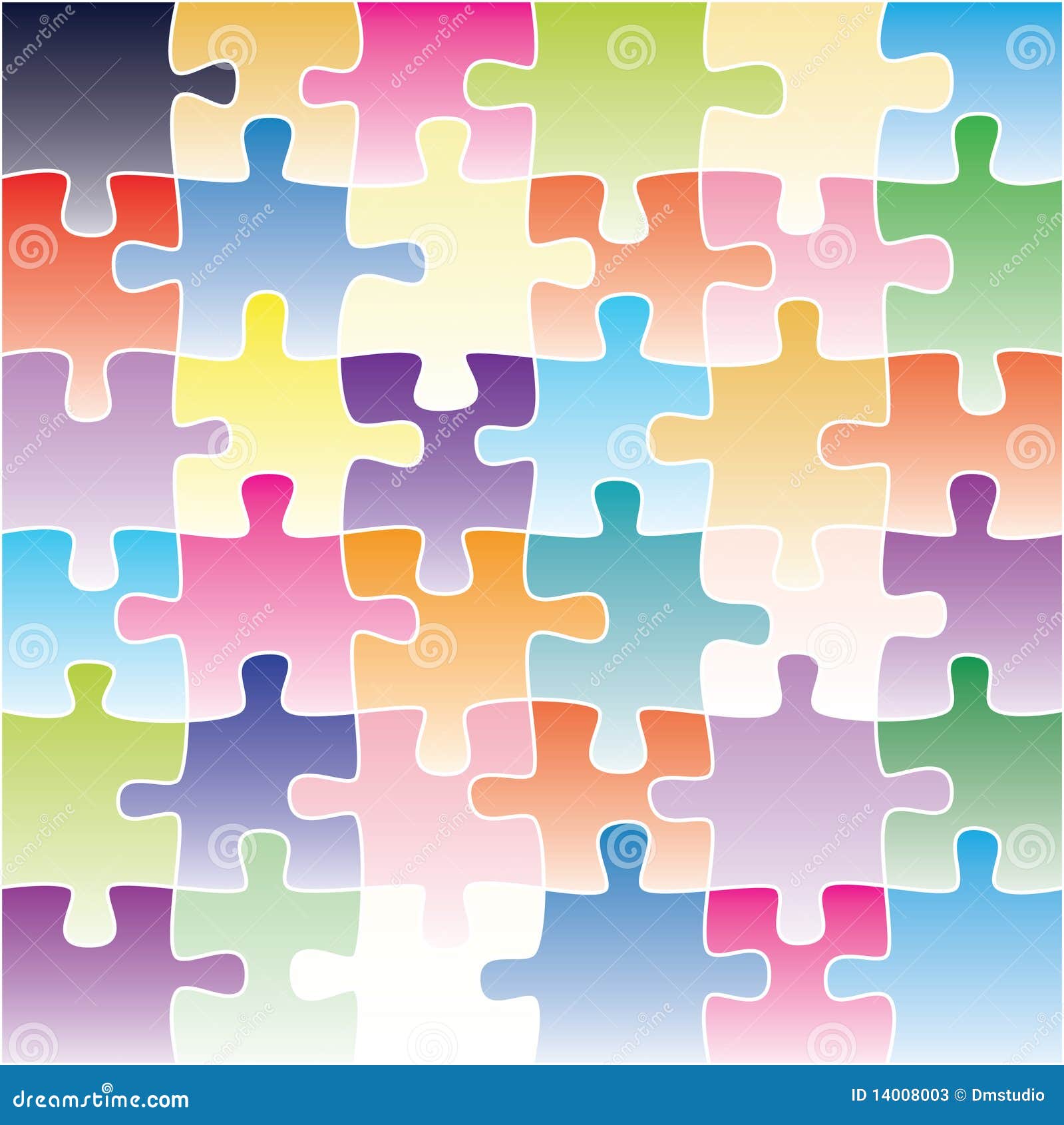 Colorful puzzle stock vector. Illustration of puzzle - 14008003