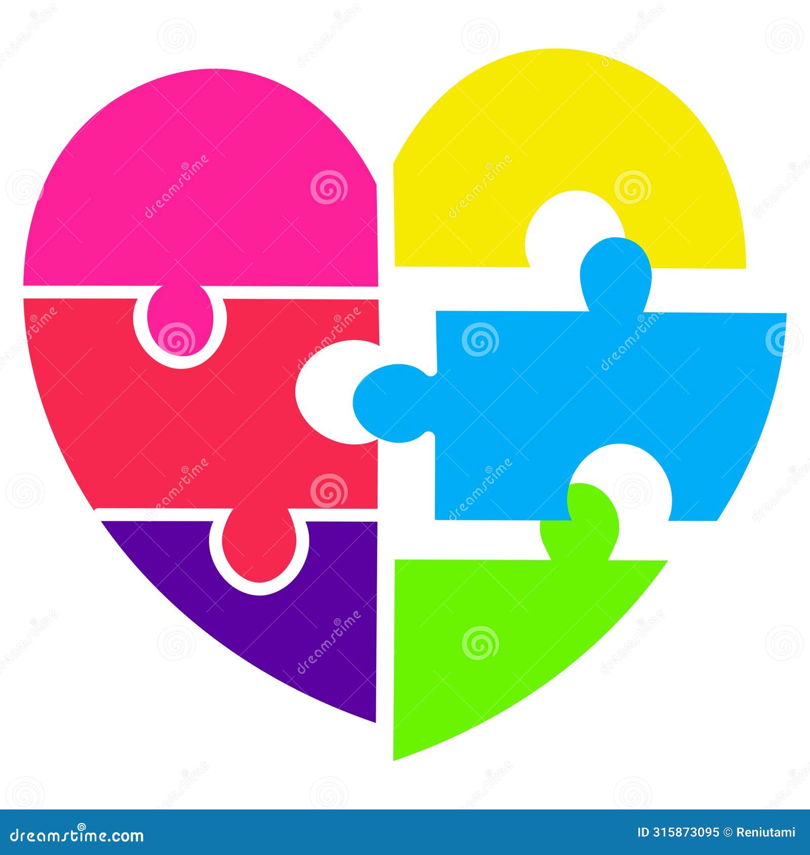 Colorful Puzzle Autism Kids Vector Illustration Stock Vector ...