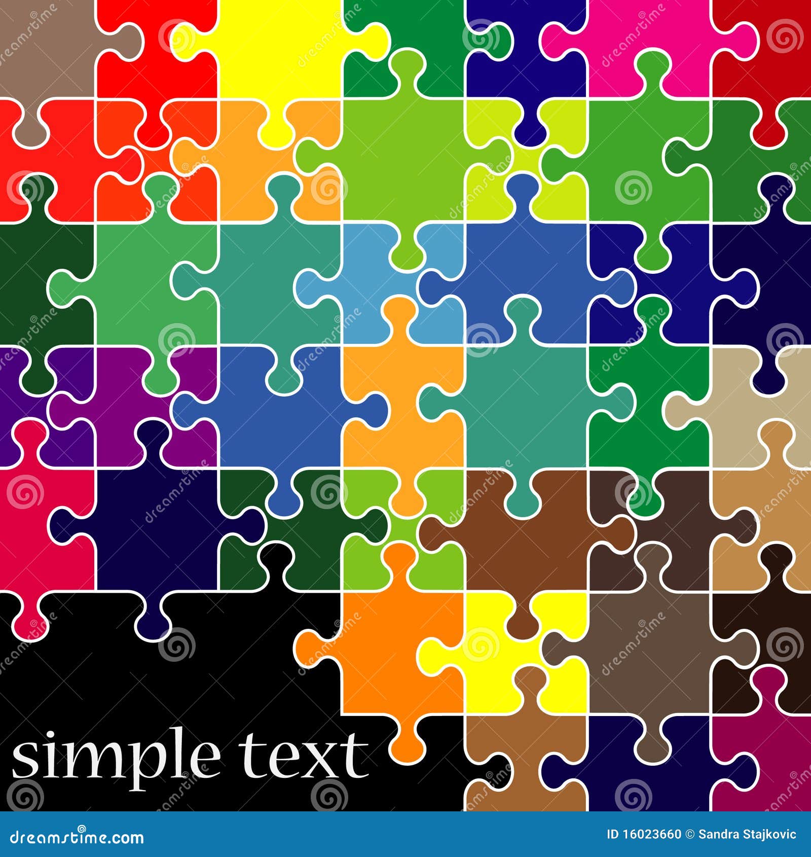 Colorful puzzle background stock vector. Illustration of combined ...