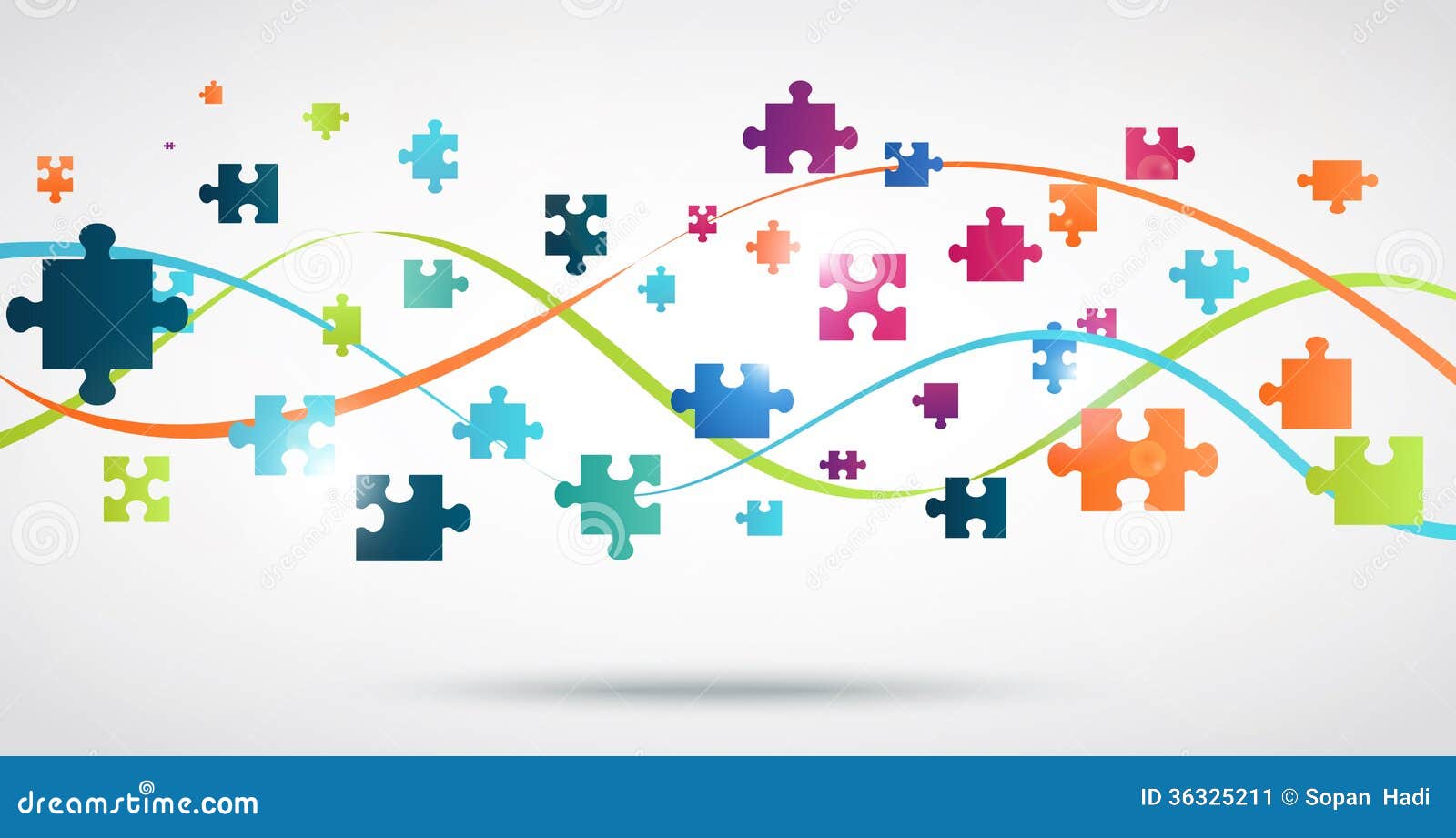 Colorful Puzzle Background with Lights Stock Vector - Illustration of ...