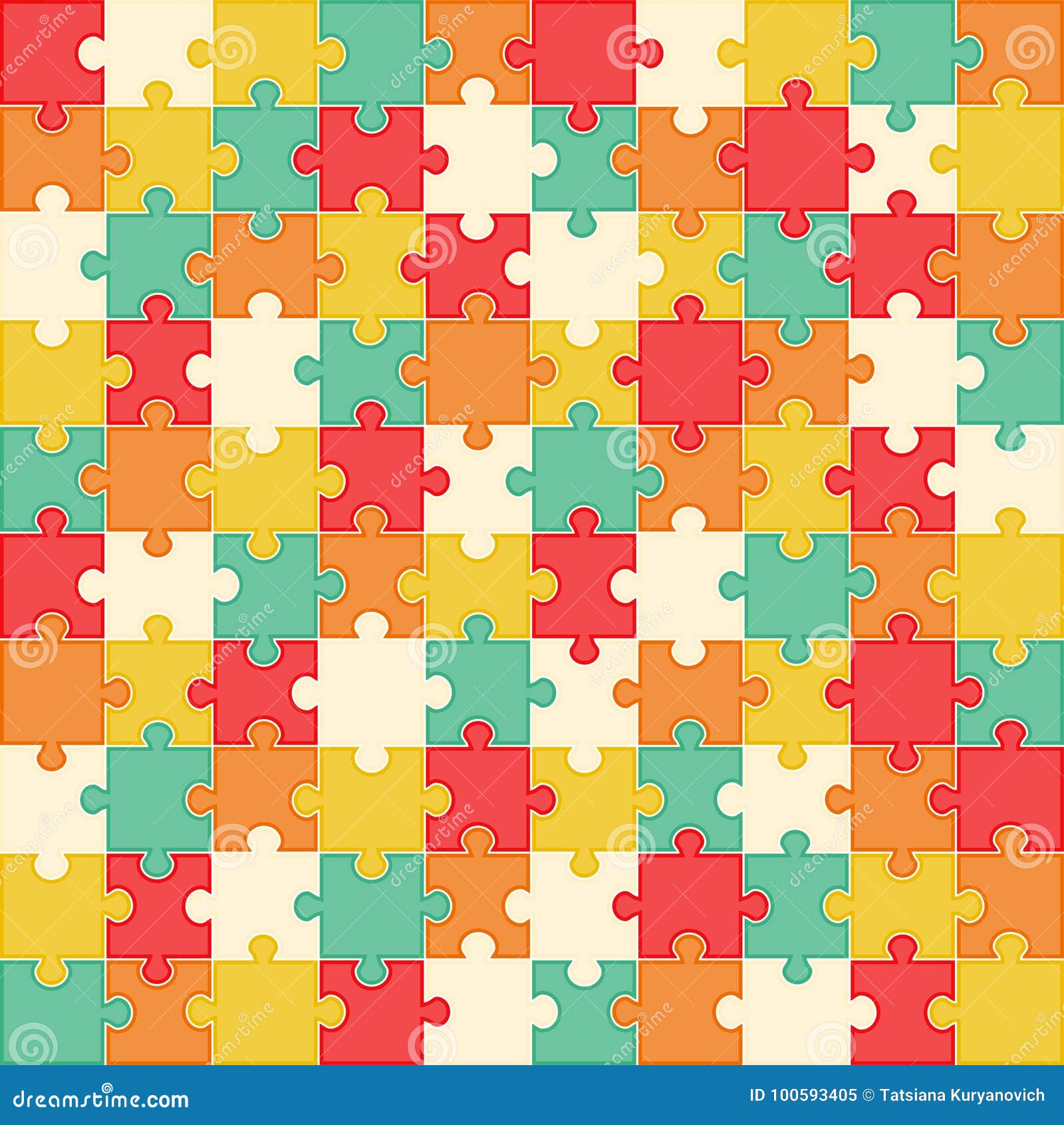 Colorful Puzzle Background, Vector Illustration Stock Vector ...