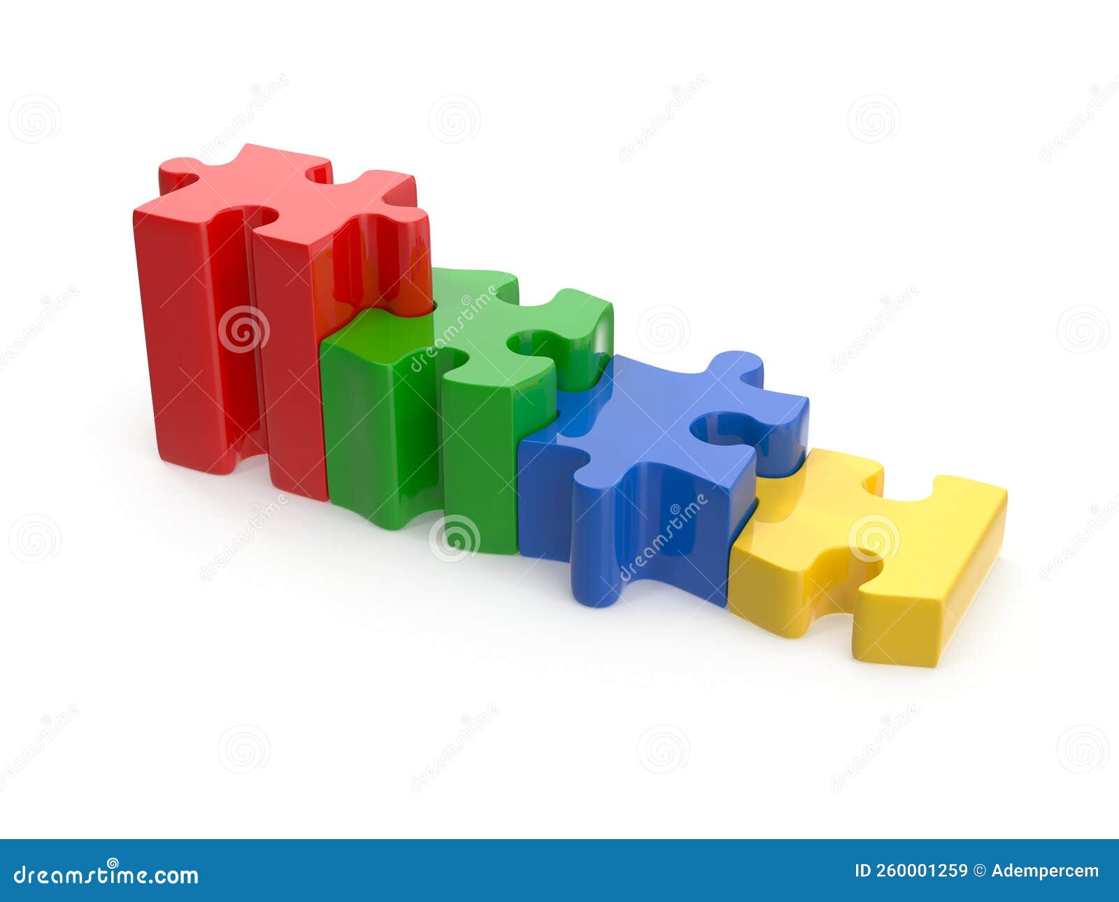 Colorful Puzzle Chart stock illustration. Illustration of puzzle ...