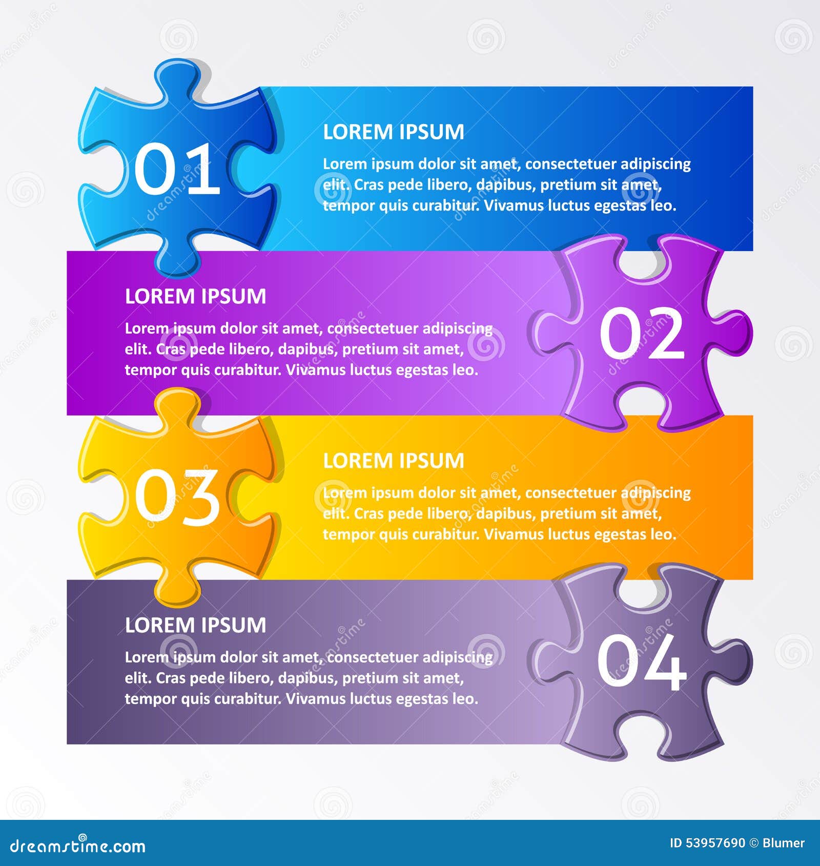 Colorful Puzzle Design Template Stock Vector - Illustration of ...