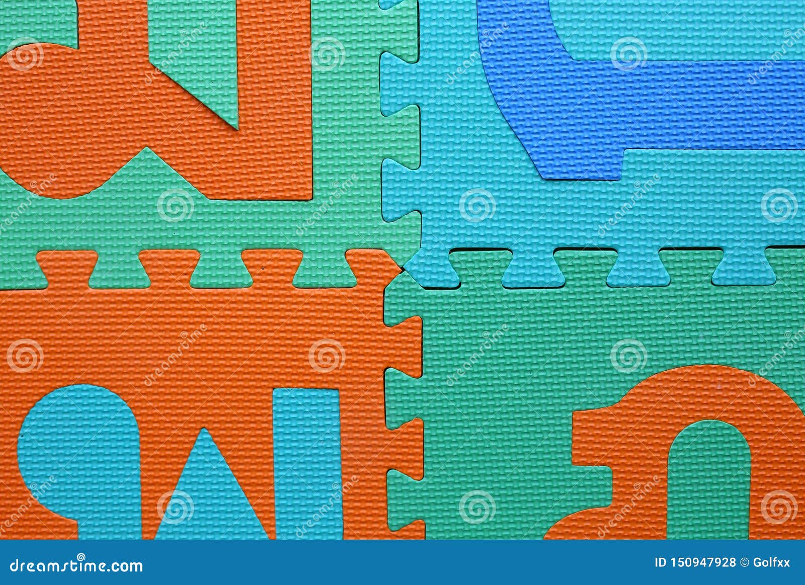 Colorful Puzzle Mat Connection Stock Photo - Image of multicolored ...