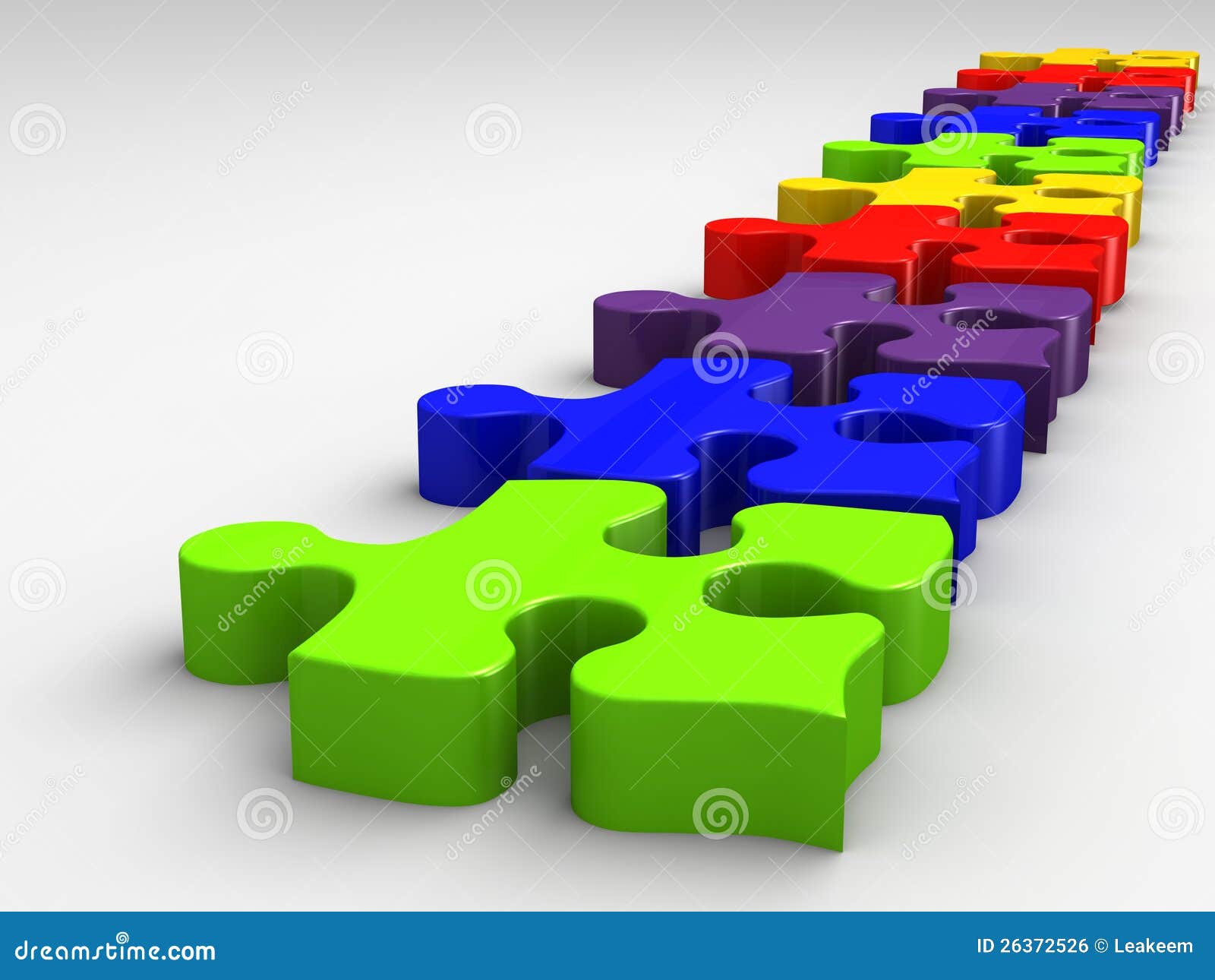 Colorful Puzzle Pieces stock illustration. Illustration of blue - 26372526