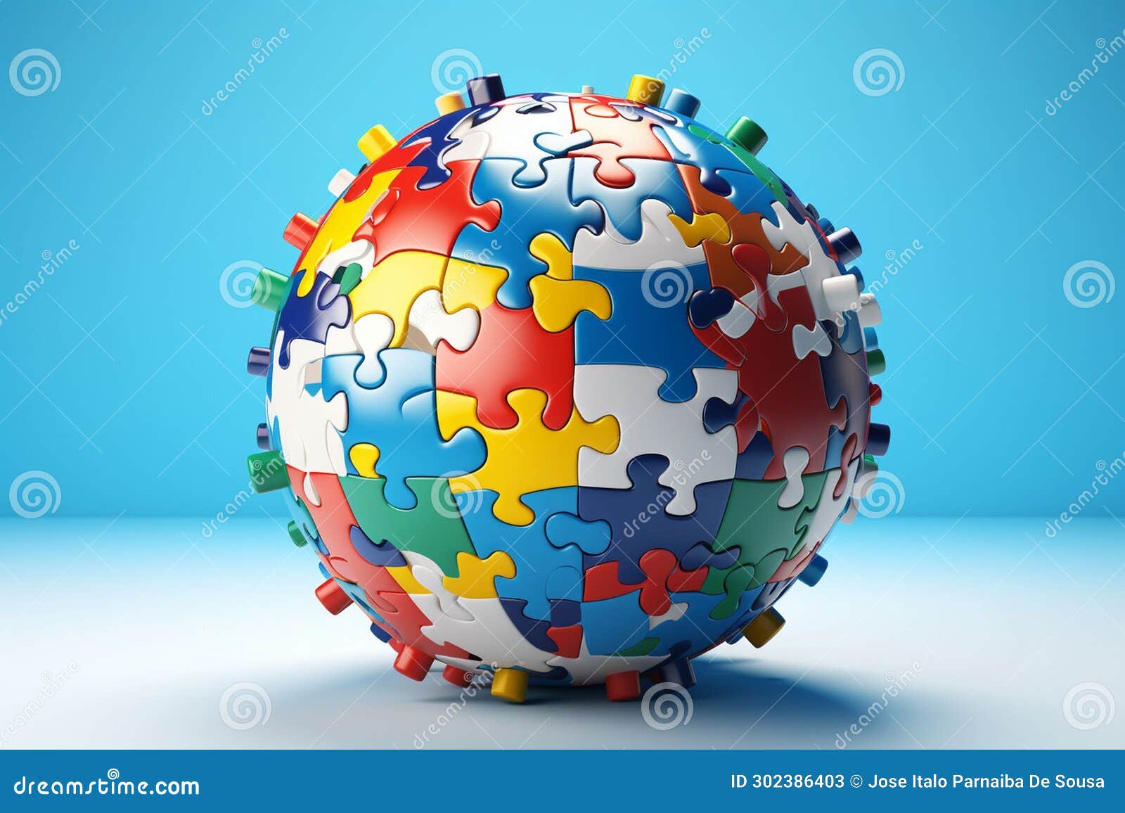 Colorful Puzzle Pieces Coming Together To Form a Stock Illustration ...