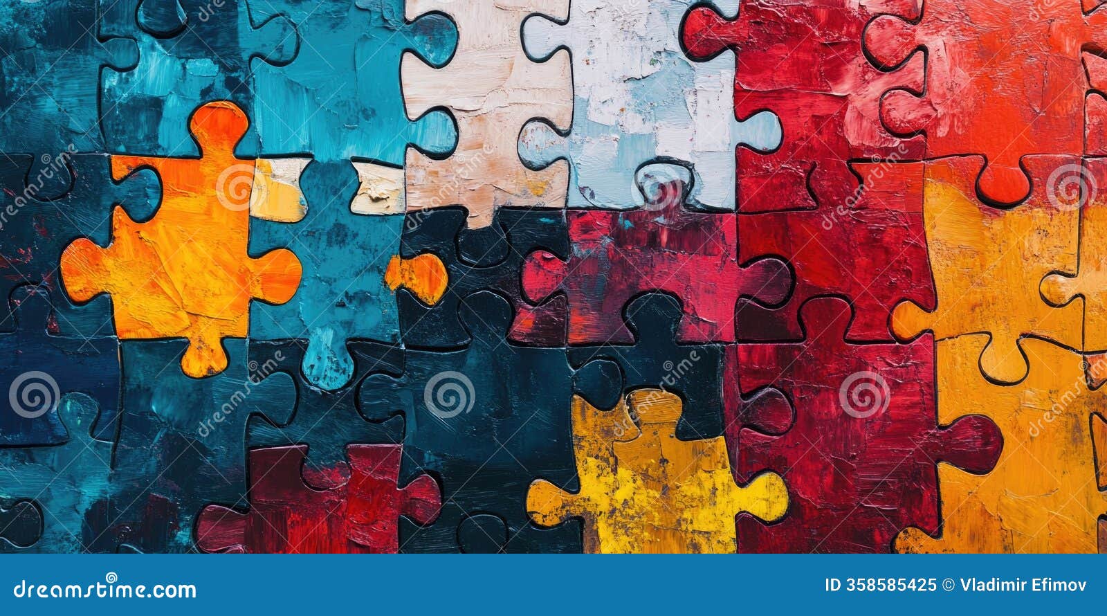 Colorful Puzzle Pieces Overlay Stock Image - Image of multicolored ...