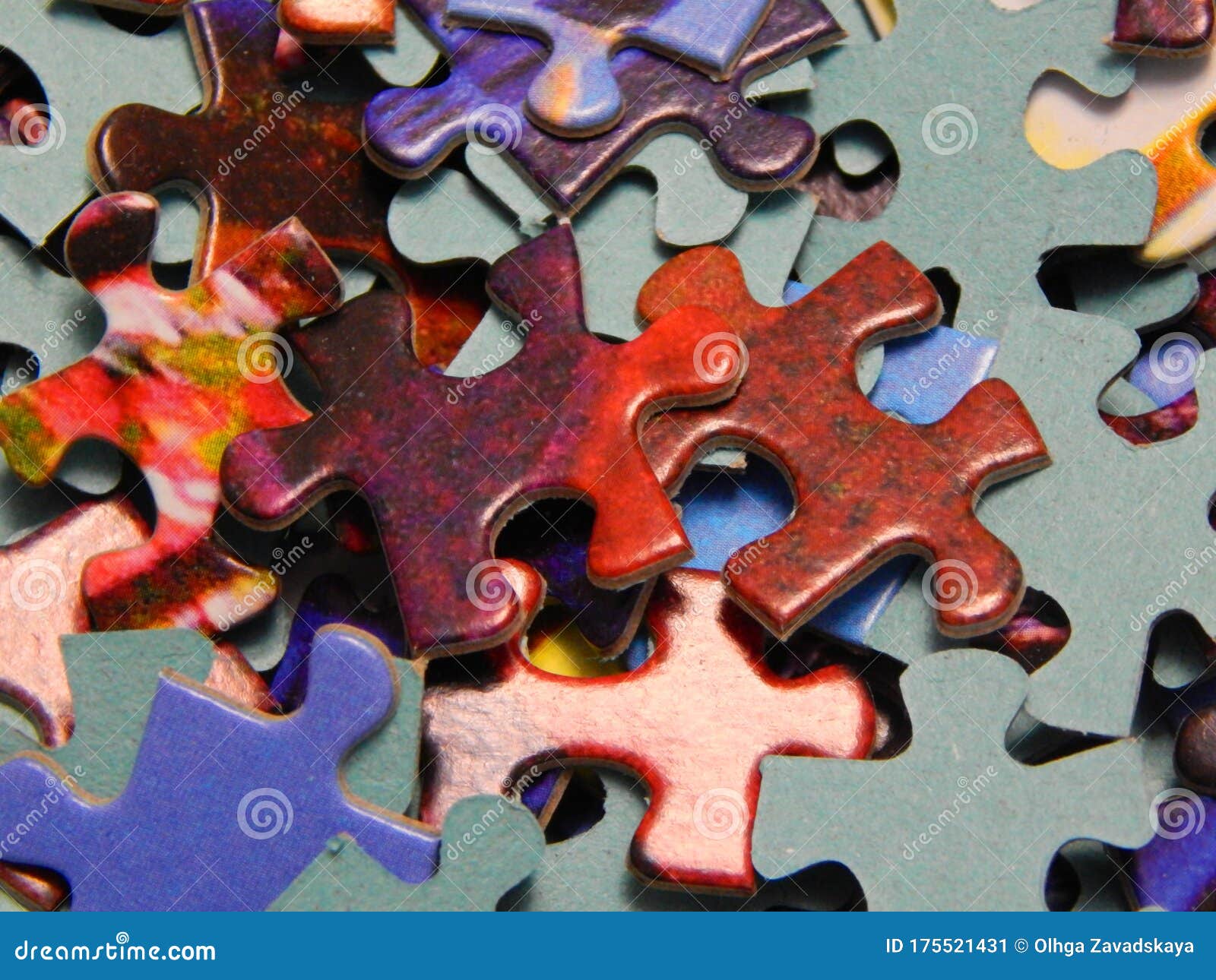 Colorful puzzle pieces editorial photo. Image of metaphor - 175521431