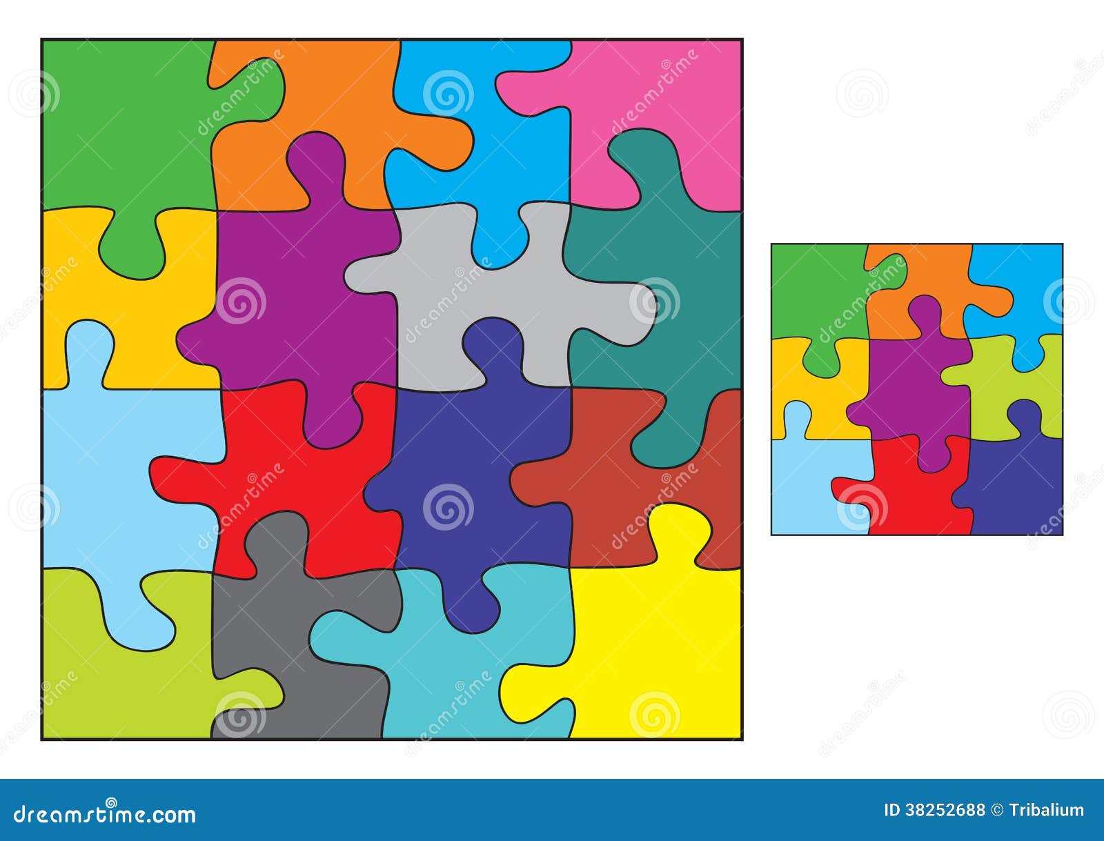 Colorful Puzzle Vector Illustration Stock Vector - Illustration of ...