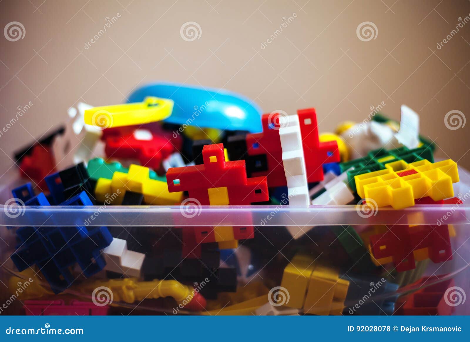 Colorful Puzzles in Box stock photo. Image of childhood - 92028078