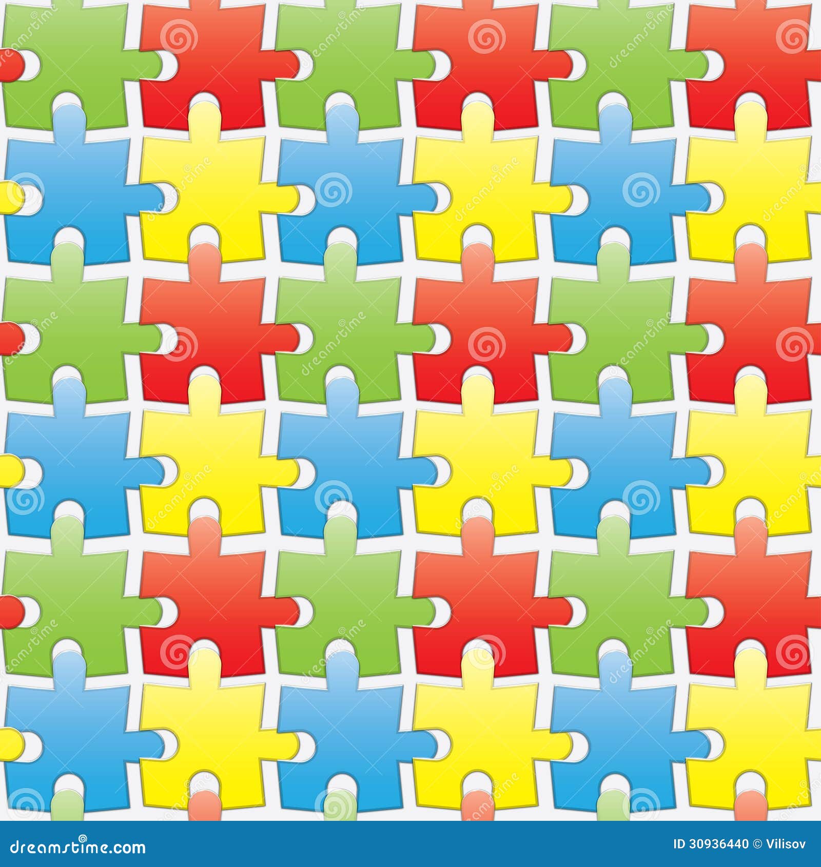 Colorful puzzles stock vector. Illustration of jigsaw - 30936440