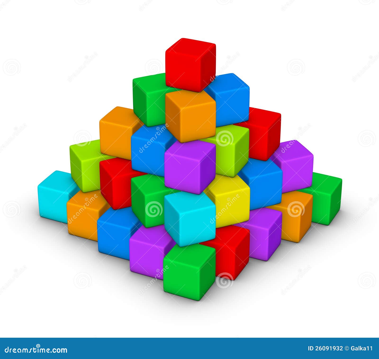 Colorful pyramid stock illustration. Illustration of blue - 26091932