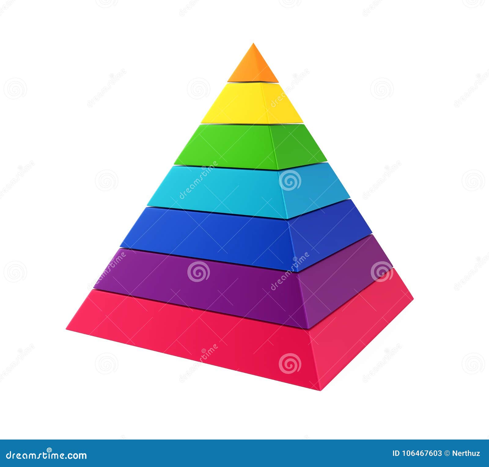 Colorful Pyramid 4 Levels Stack Royalty-Free Cartoon | CartoonDealer ...
