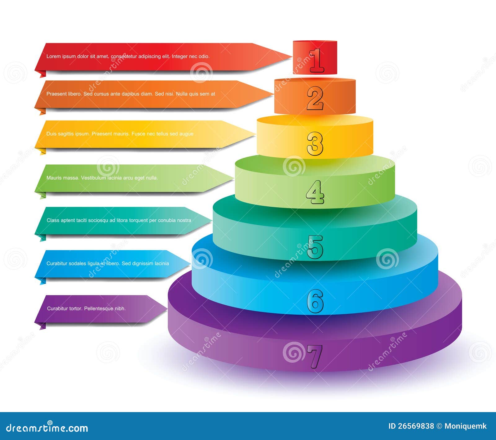 Colorful Pyramid Elements for Presentation Stock Vector - Illustration ...