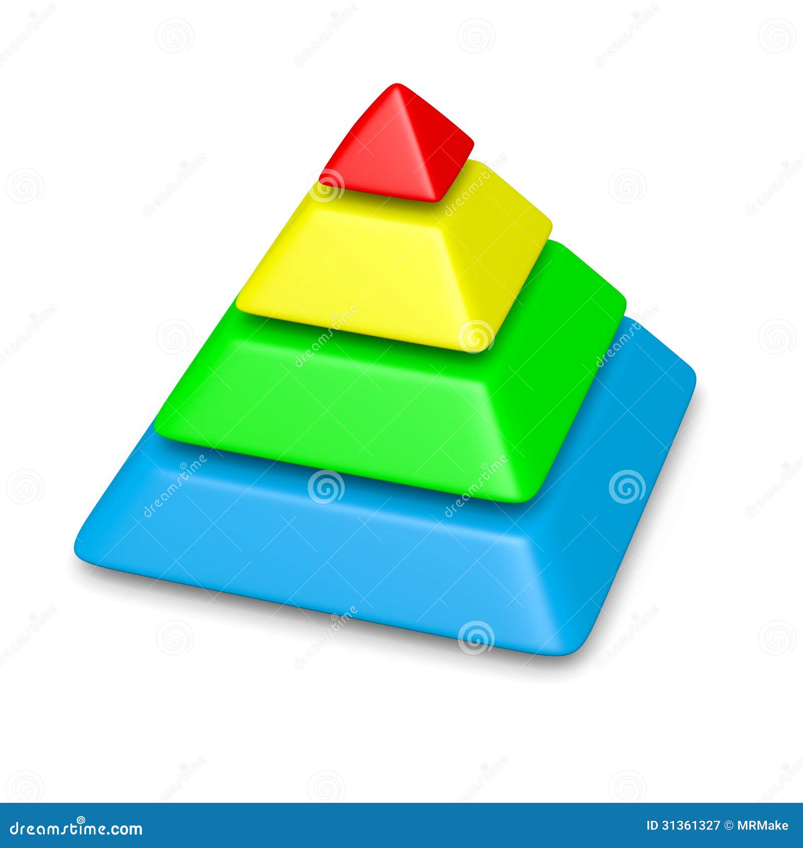 Colorful Pyramid 4 Levels Stack Royalty-Free Illustration ...