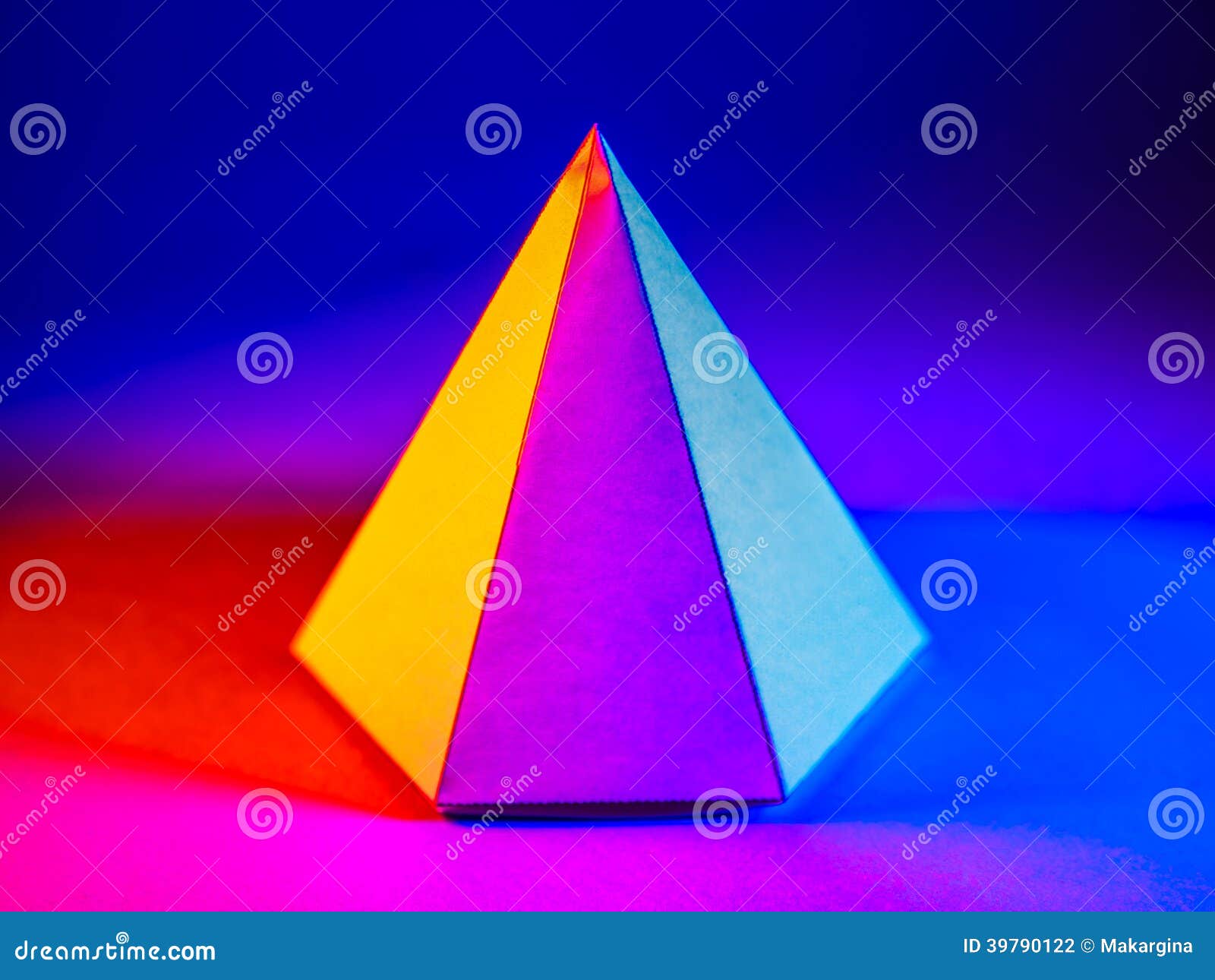 Colorful pyramid solid stock photo. Image of unusual - 39790122