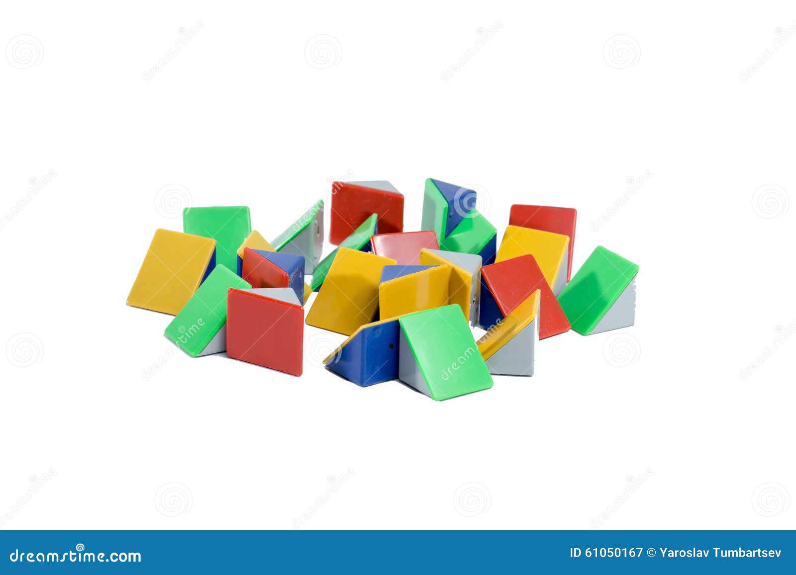 Colorful Pyramid on White Background Stock Image - Image of bricks ...