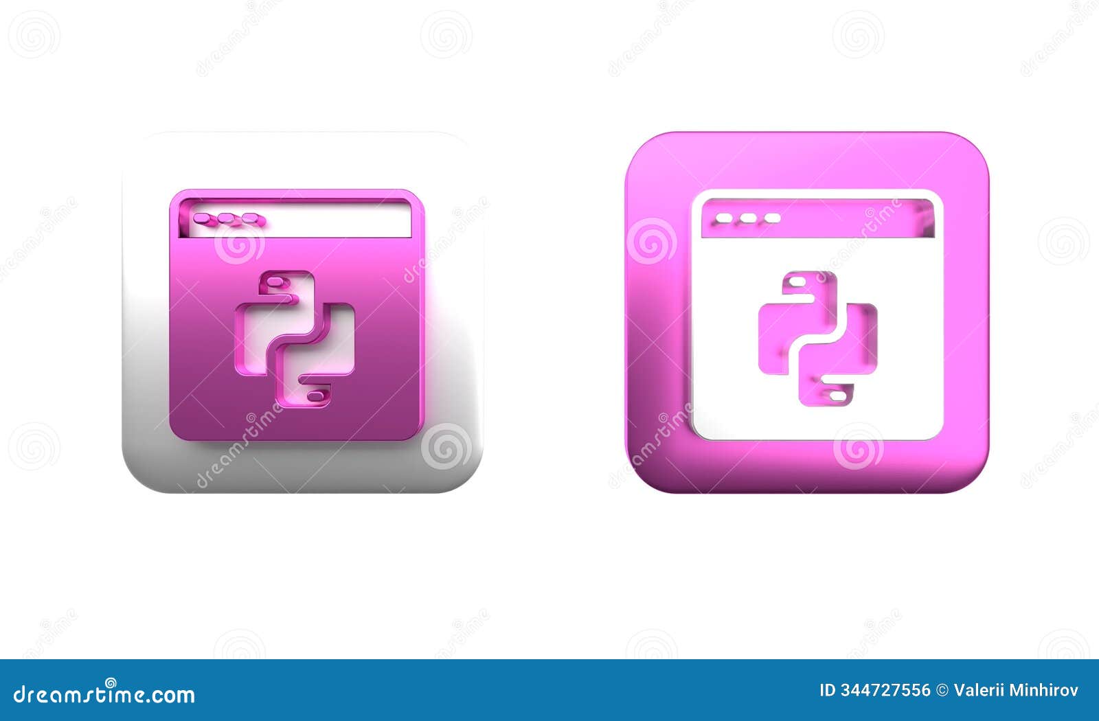 Colorful Python Programming Language Icon Isolated On White Background. Python Coding Language ...