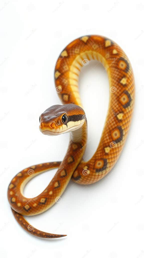 Colorful Python Striking a Pose Against a Plain Background Showcasing ...