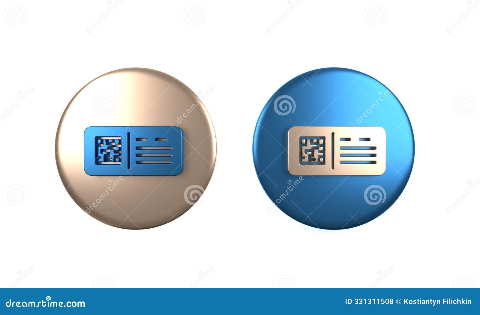 Colorful QR Code Ticket Train Icon Isolated on White Background. Circle ...
