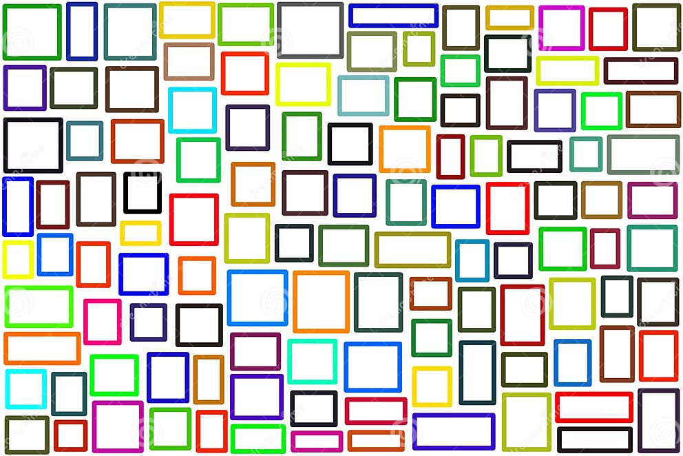 Colorful Quadrilaterals, Multicolor Frames Pattern Background Stock ...