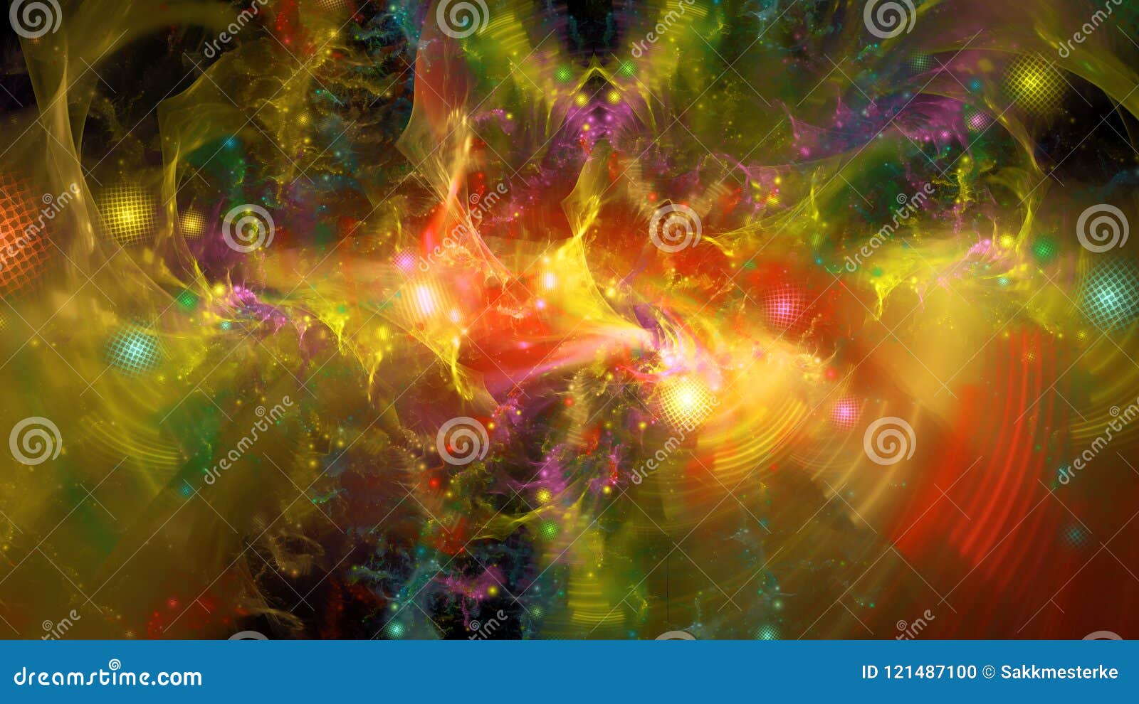 Colorful Quantums with Waves and Particles Stock Illustration ...