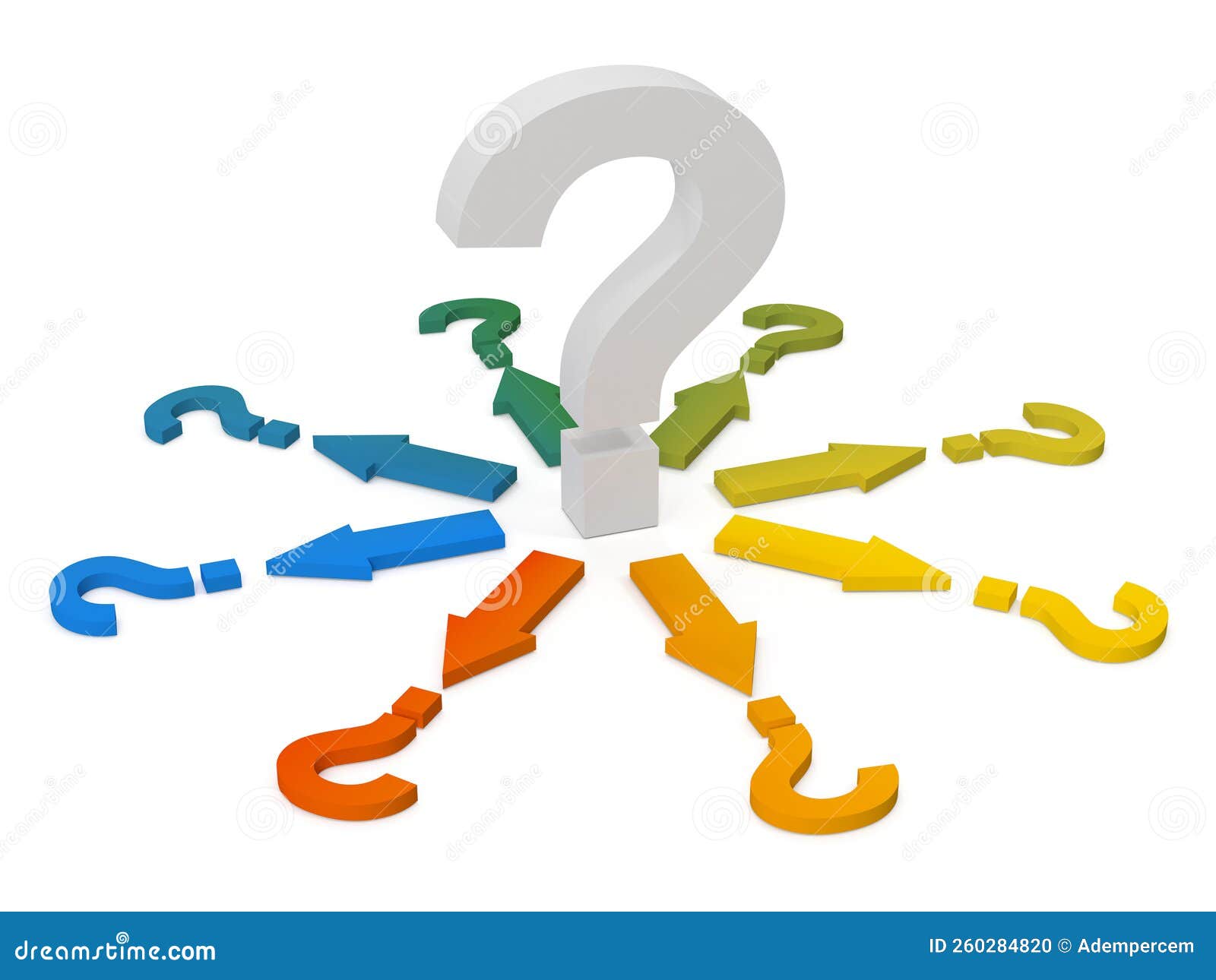 Colorful Question Mark Concept Stock Illustration - Illustration of ...