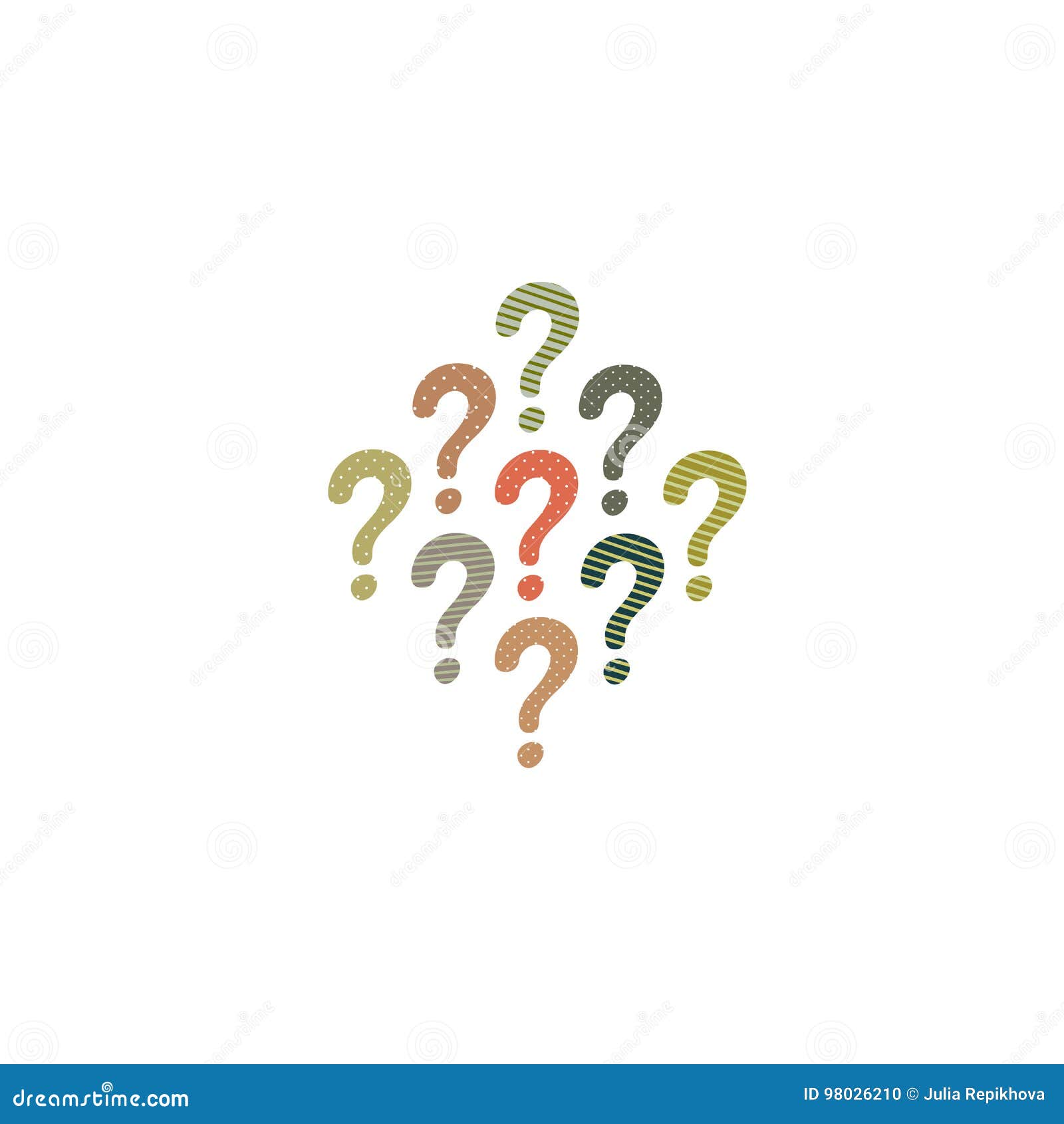 Colorful Question Mark Icon on White Stock Vector - Illustration of ...