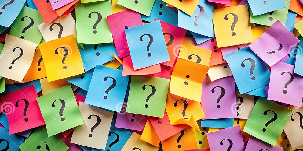 Colorful Question Mark Sticky Notes, Question Marks , Sticky Notes ...