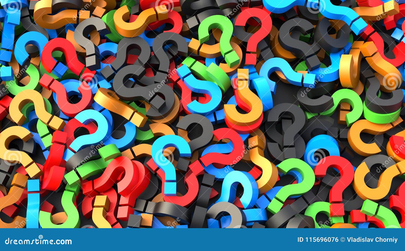 Colorful question marks stock illustration. Illustration of answer ...