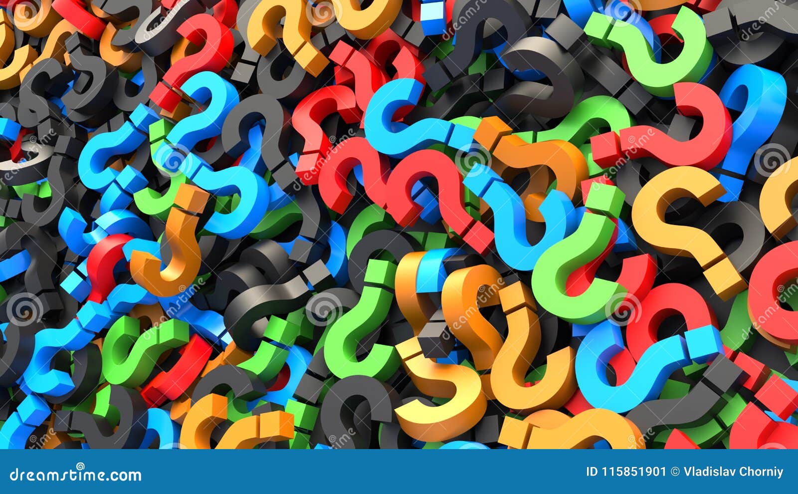 Colorful question marks stock illustration. Illustration of doubt ...