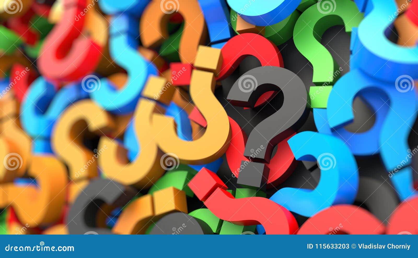 Colorful question marks stock illustration. Illustration of question ...
