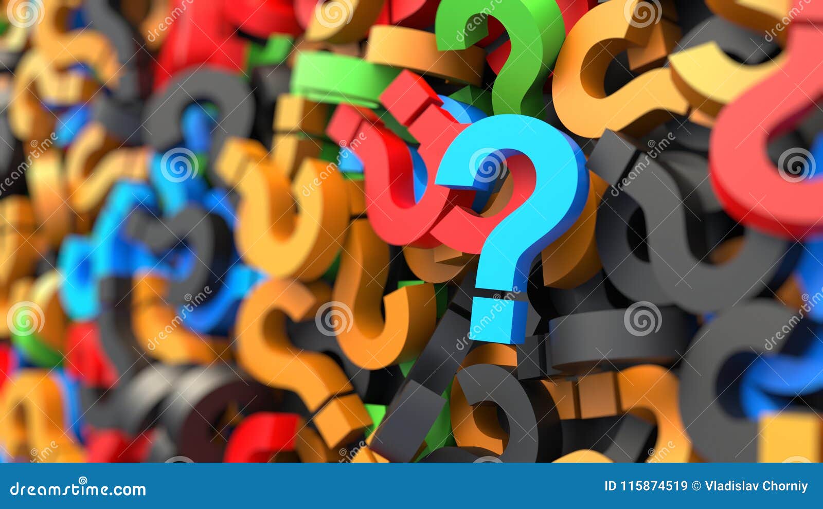Colorful question marks stock illustration. Illustration of blue ...