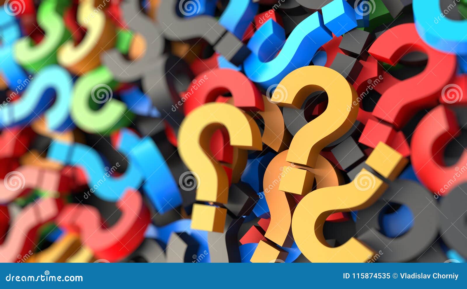 Colorful question marks stock illustration. Illustration of mark ...