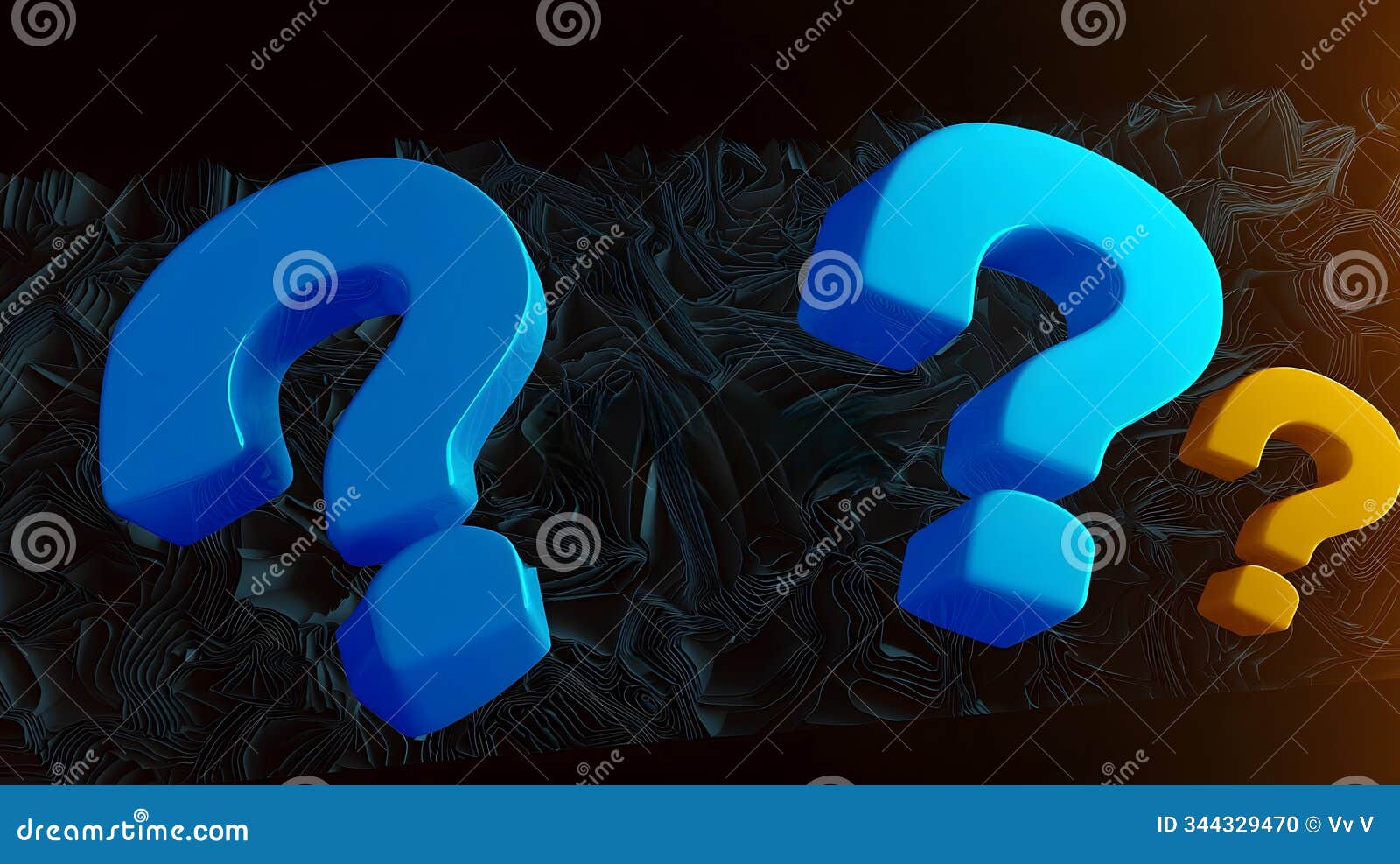 Colorful Question Marks on a Dark Background Stock Illustration ...