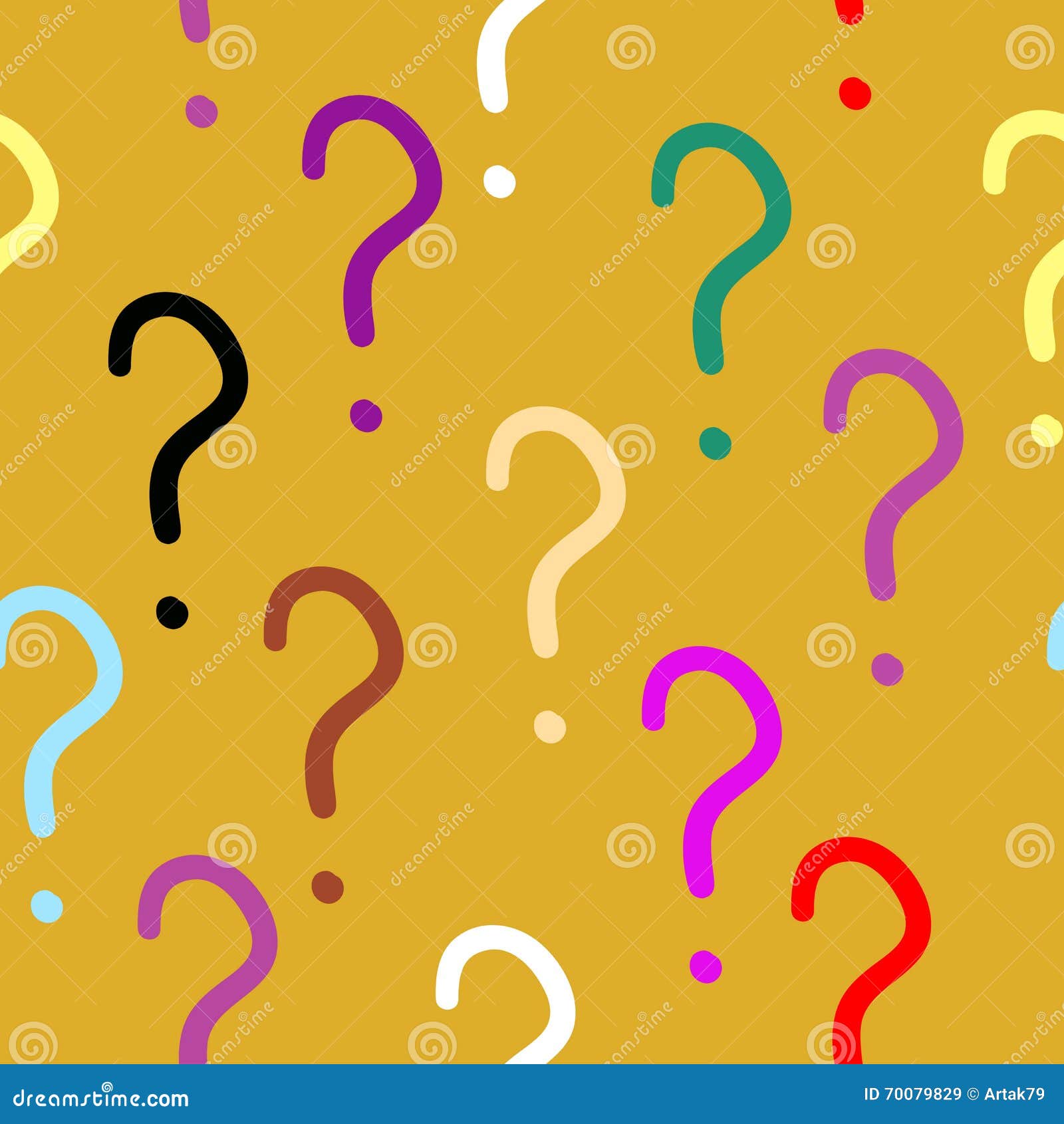 Colorful Question Marks Pattern Stock Illustration - Illustration of ...
