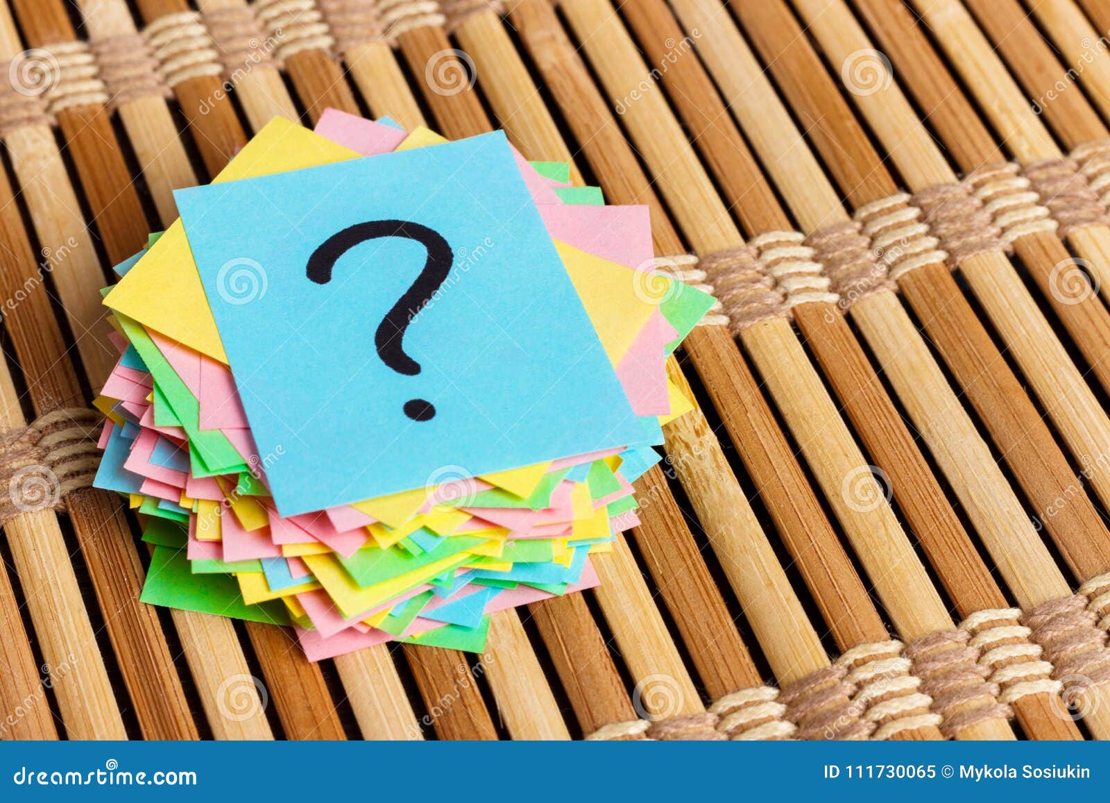 Colorful Question Marks Written Reminders Tickets. Ask or Business ...