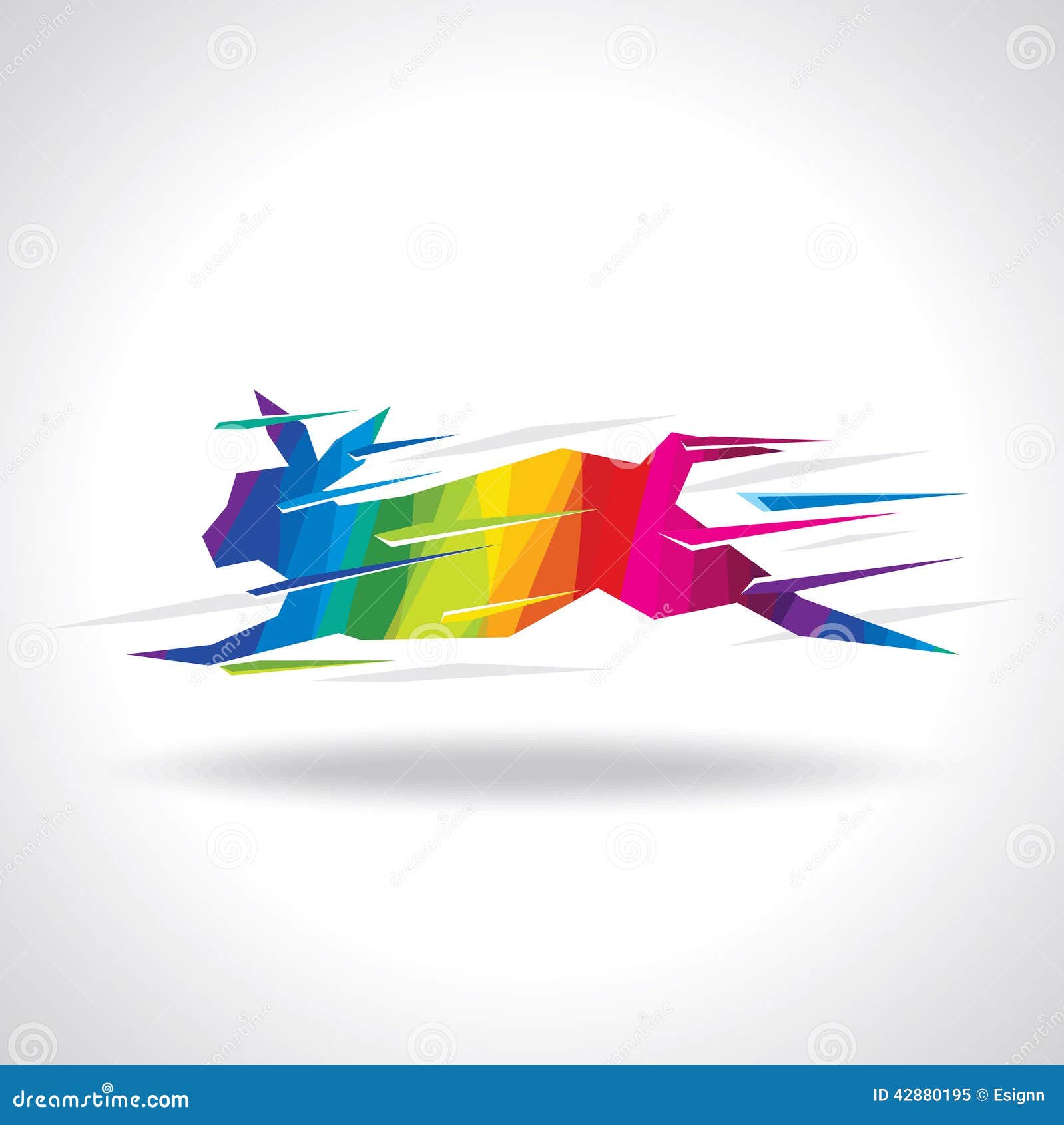 Rabbit. Abstract Domesticated Animal Poster. Jungle, Forest. Set Of ...