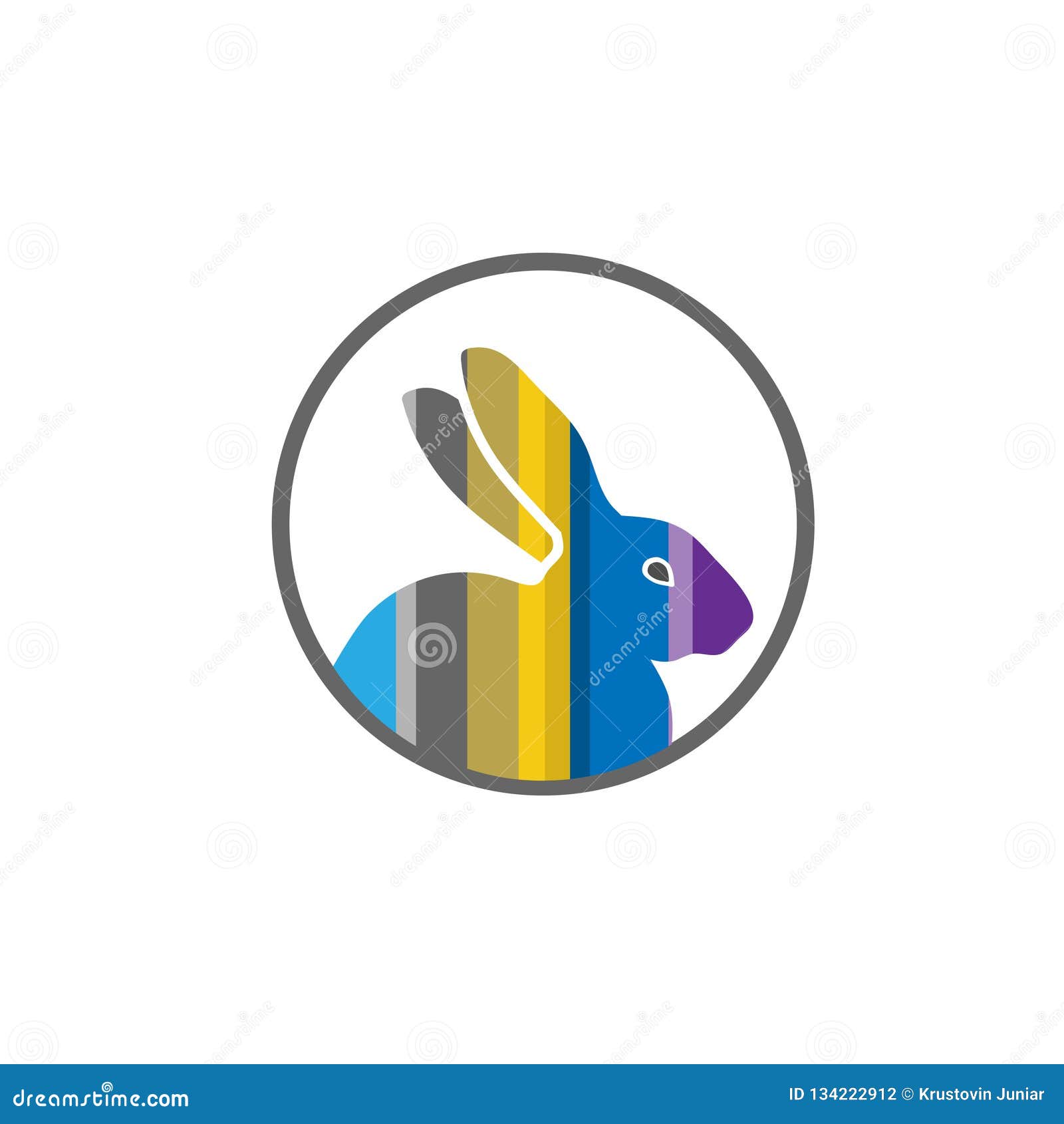Colorful Rabbit Logo And Icon Design Cartoon Vector | CartoonDealer.com ...