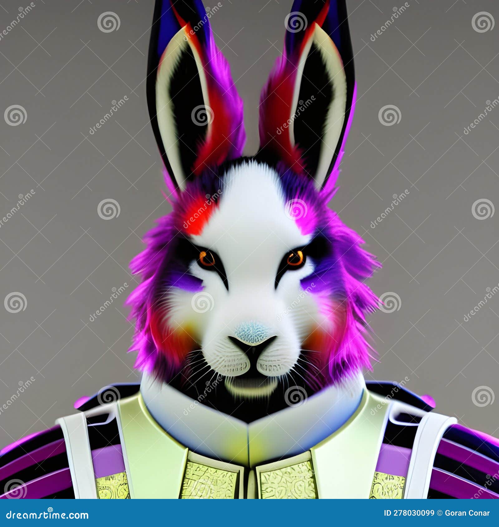 Colorful Rabbit In Samurai Armor Royalty-Free Stock Photography ...